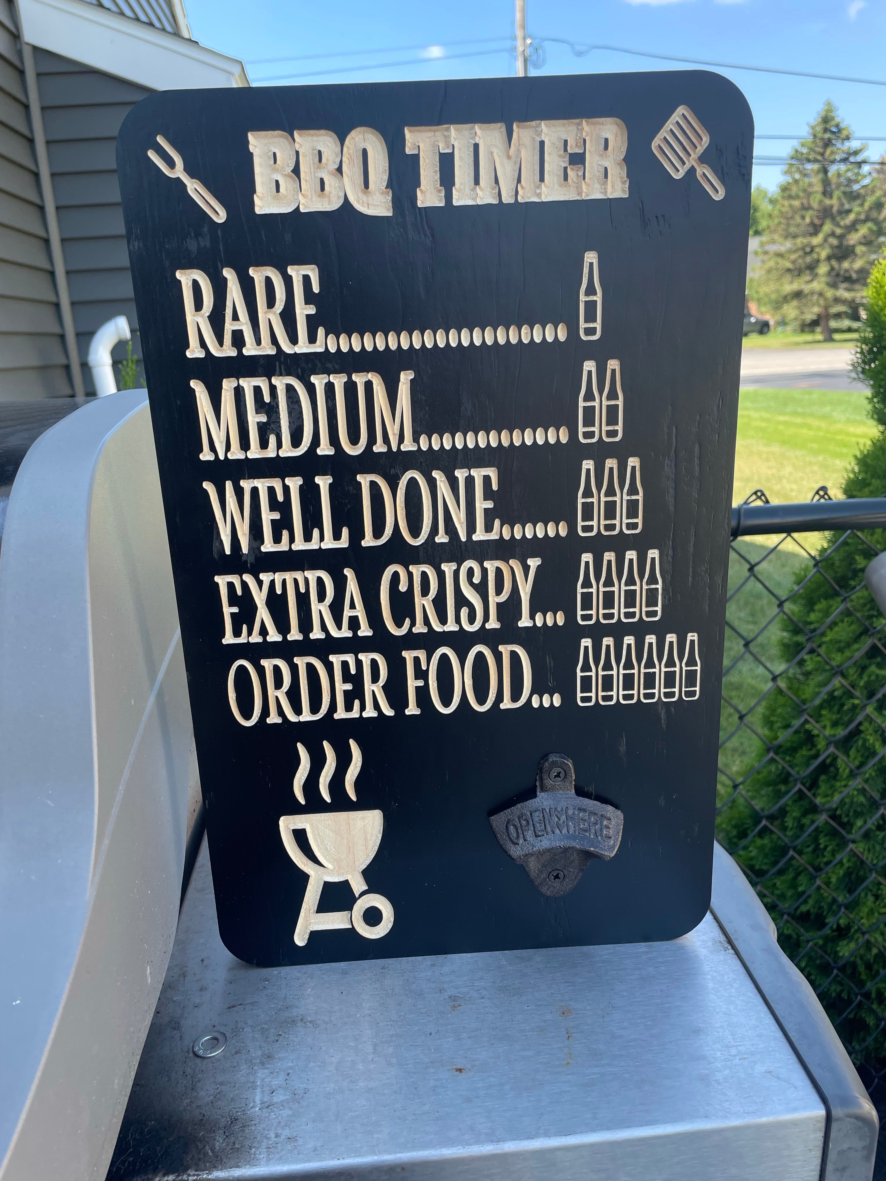 BBQ timer grill sign – L&L Laser & Print Co